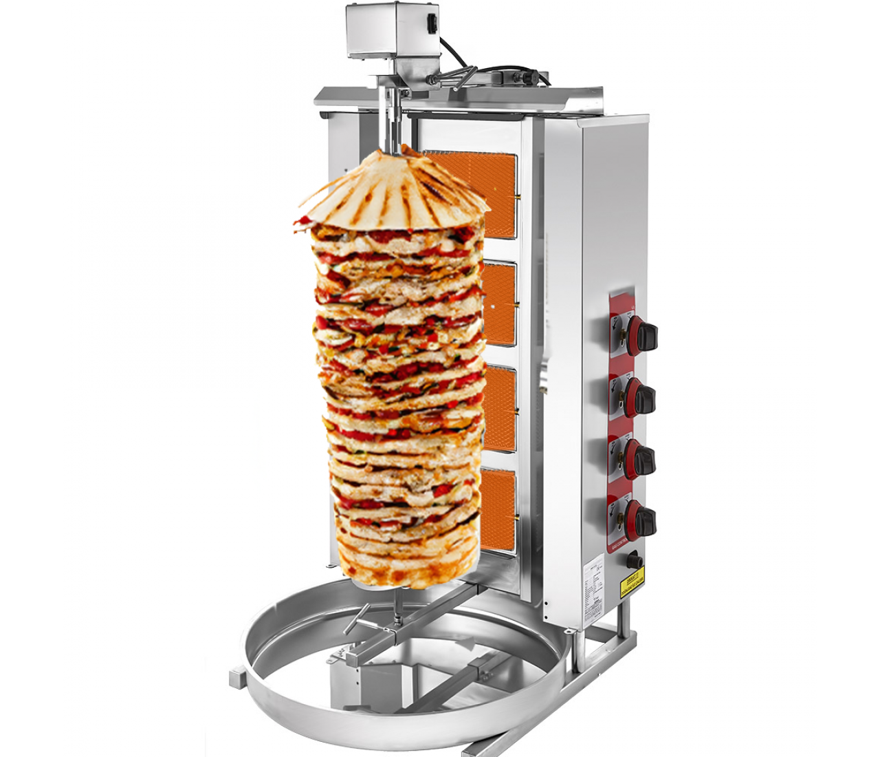4 Burner Automatic spinning Shawarma Machine Spinning Griller ...