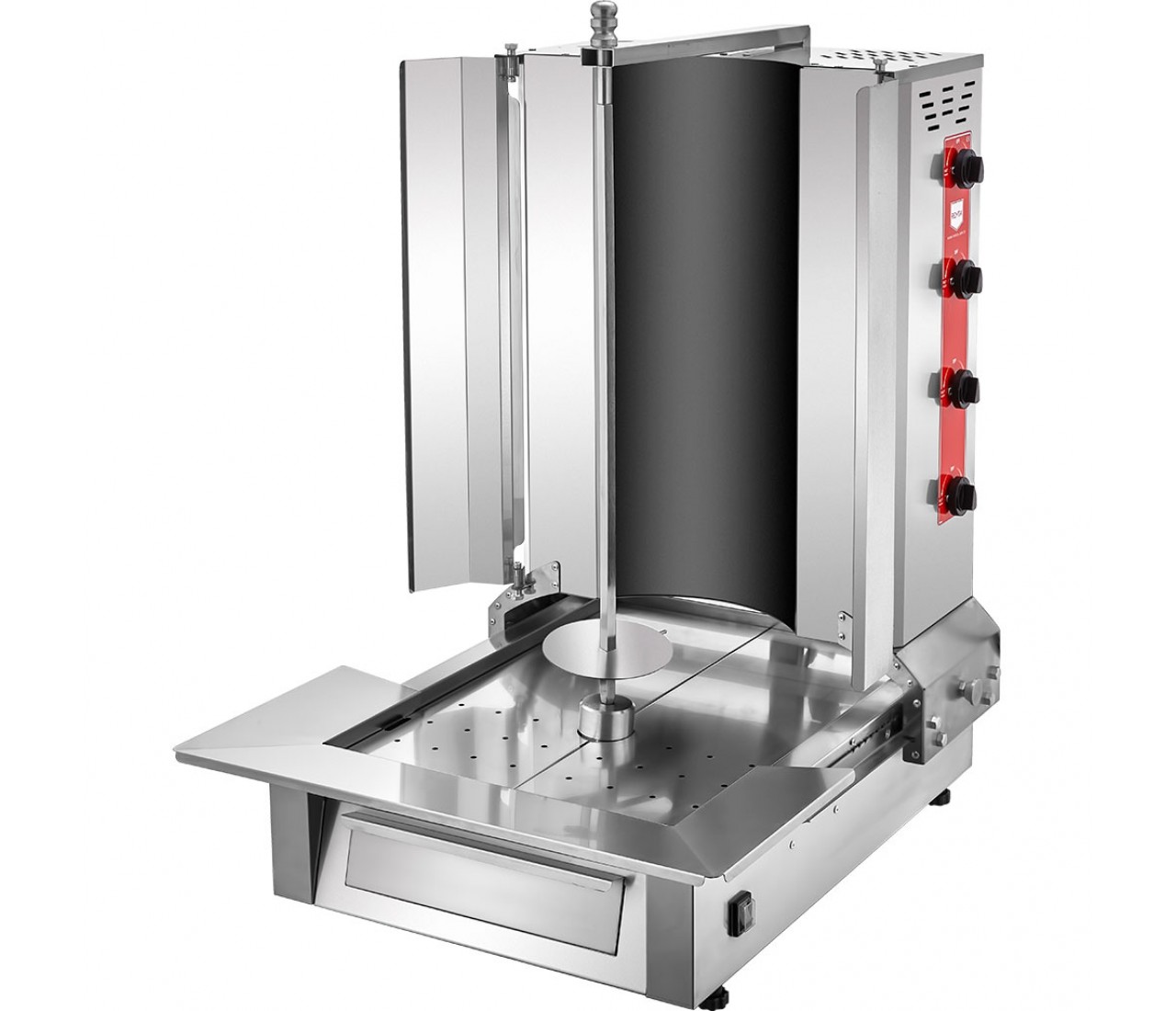 4 Radians Bottom Motor Oval Glass Electric Doner Kebab C ...