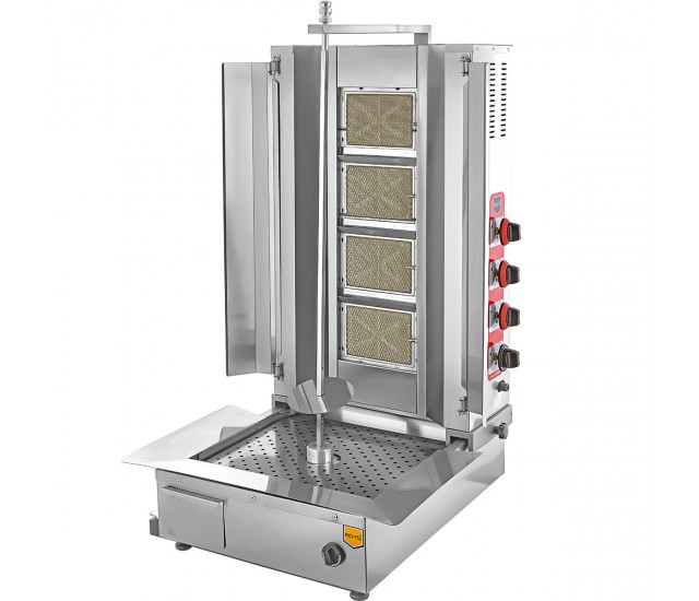Doner Kebap Shawarma Machines : 4 Radians Bottom Motor Gas ...