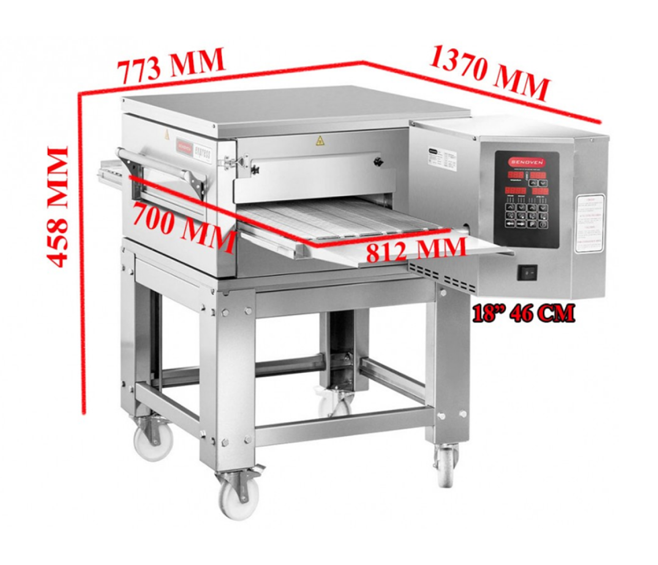 Pizza Oven 18" 46 CM Conveyor Pizza Oven Electric