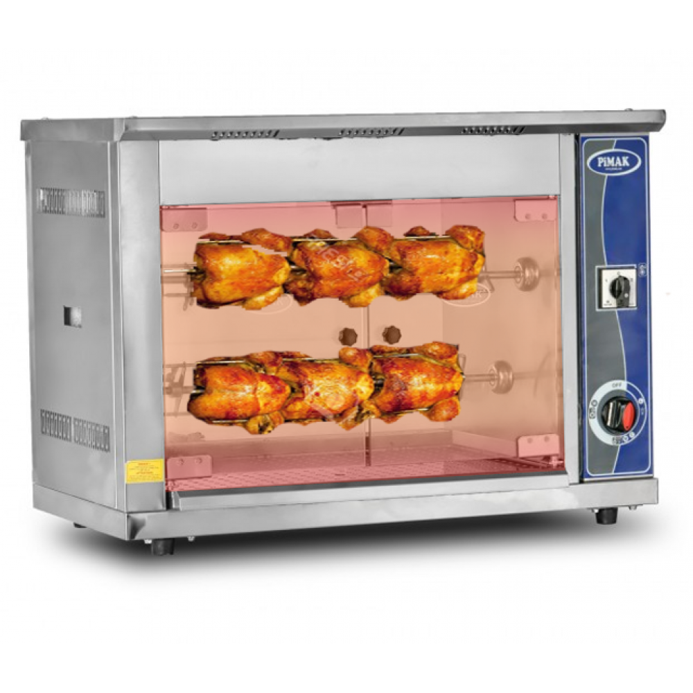 Commercial Chicken Rotisserie 6 Chicken Capacity Single ...