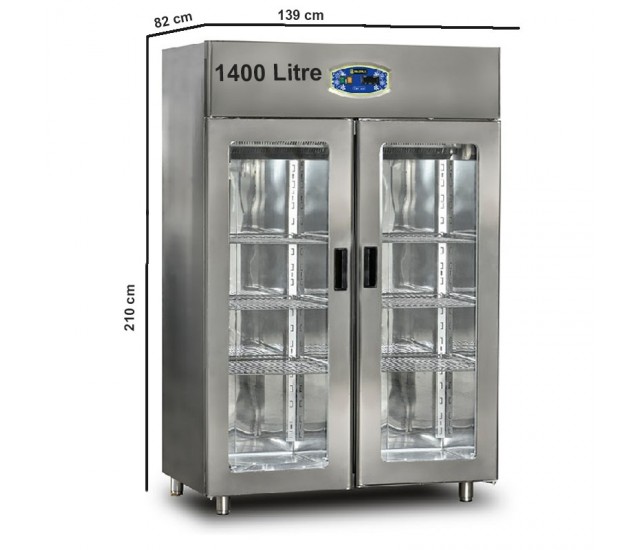 Commercial Fridge 1400 Litre Stainless Steel Double Glass ...