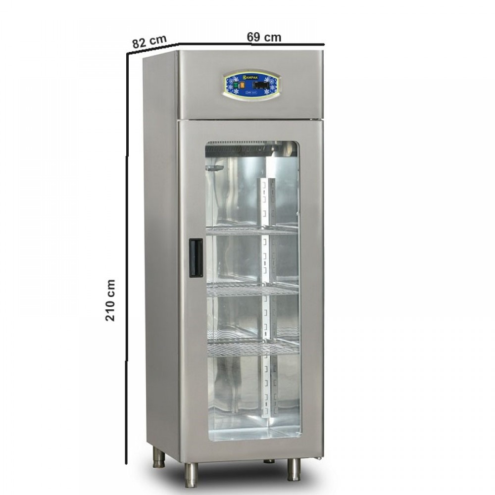 Commercial Fridge 700 Litre Stainless Steel Single Glass ...