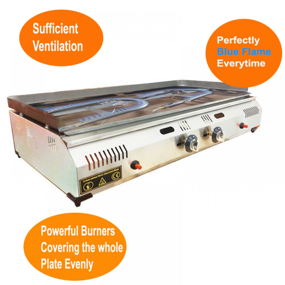 Commercial Table-top Griddle 100 CM GAS Smooth Surface Hot ...