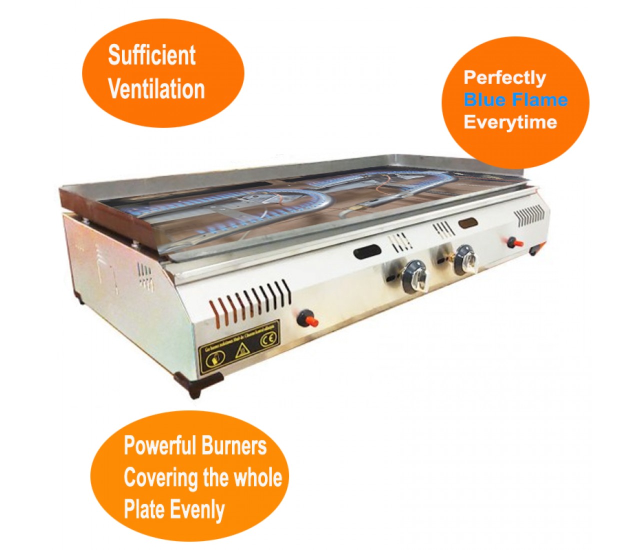 Commercial Table-top Griddle 90 CM GAS Smooth Surface Hot ...