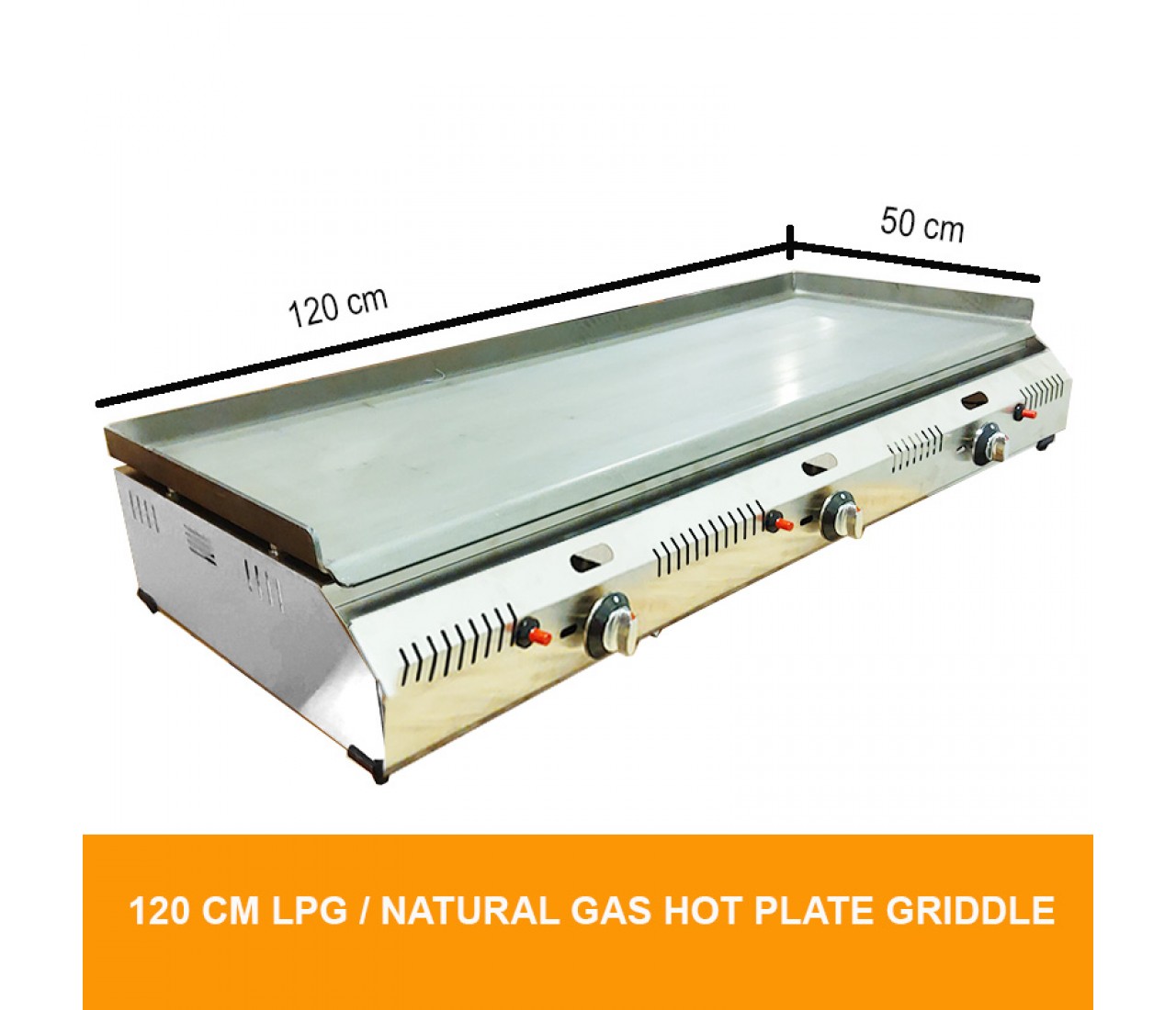 Commercial Table top Griddle 120 CM smooth hot plate Gas ...