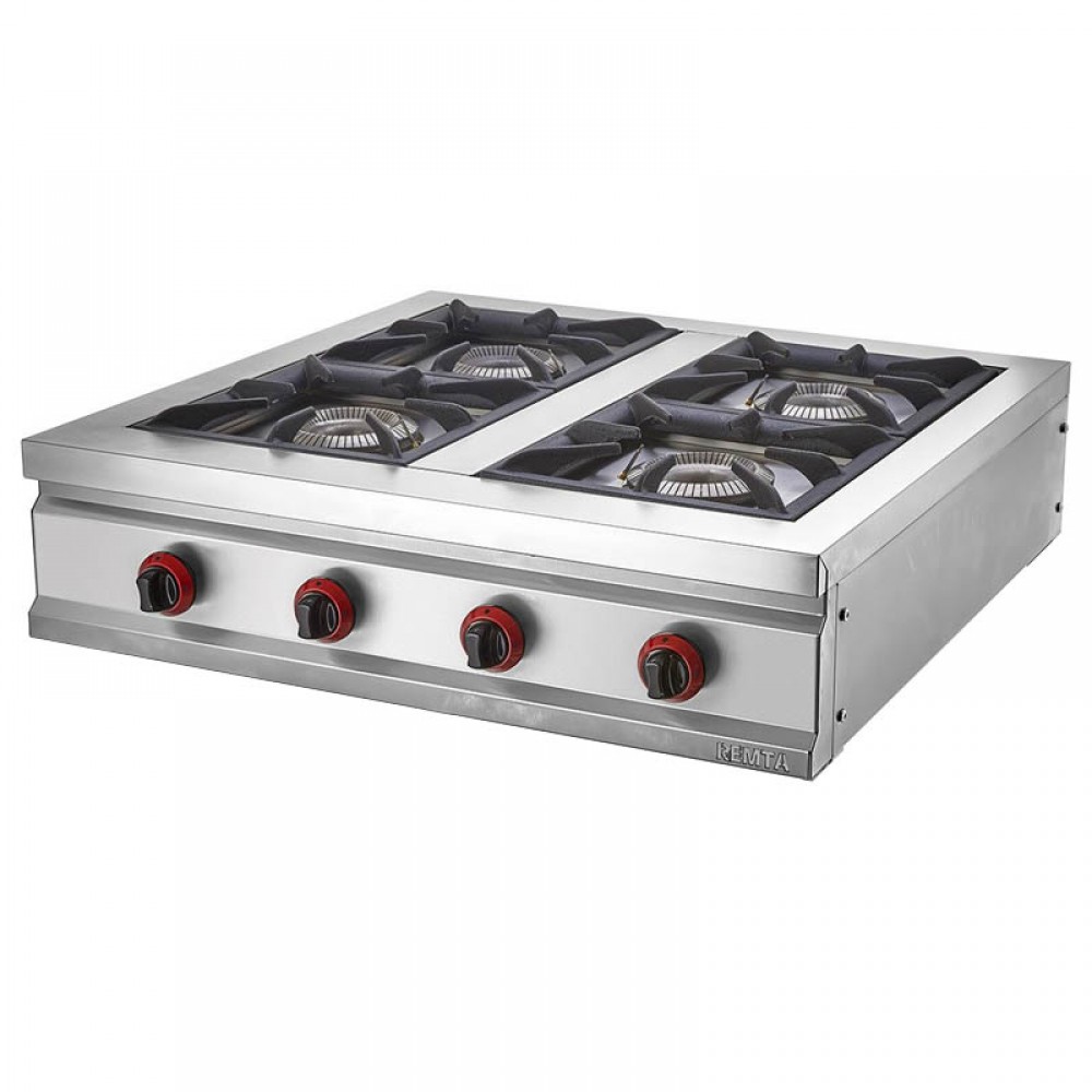 4 Burner Gas Countertop Hot Plate - 50,000 Btu Commercial ...