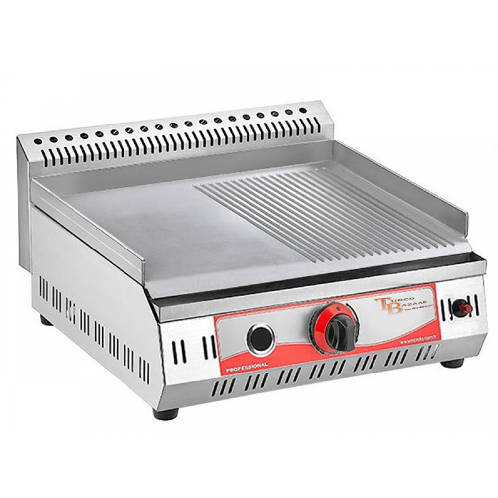 Commercial Table-top Griddle 50 CM GAS Smooth Half Ribbed ...