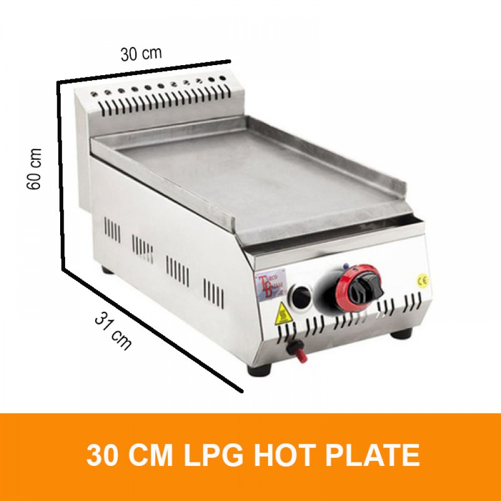 Single Pahse 30 Cm Electric Griddle Smooth Surface Hot Plate