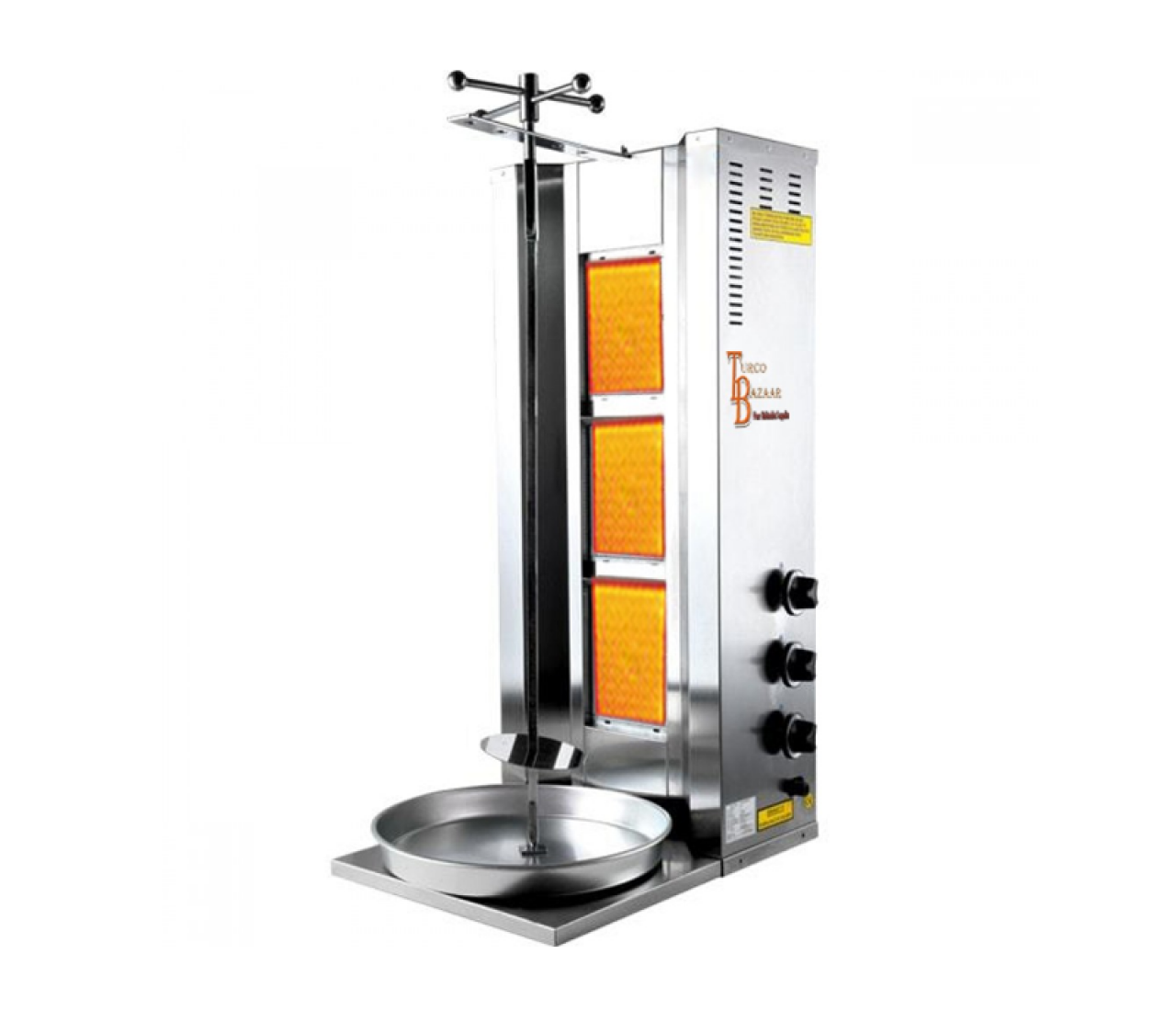3 Burner MANUALLY Spinning Shawarma Machine Spinning Griller ...