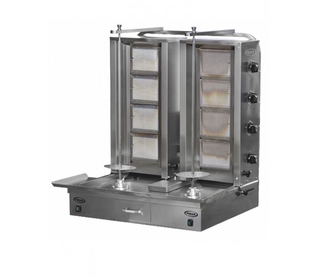 DO1/M77-4+4 Double Shawarma Machine with Bottom Motor