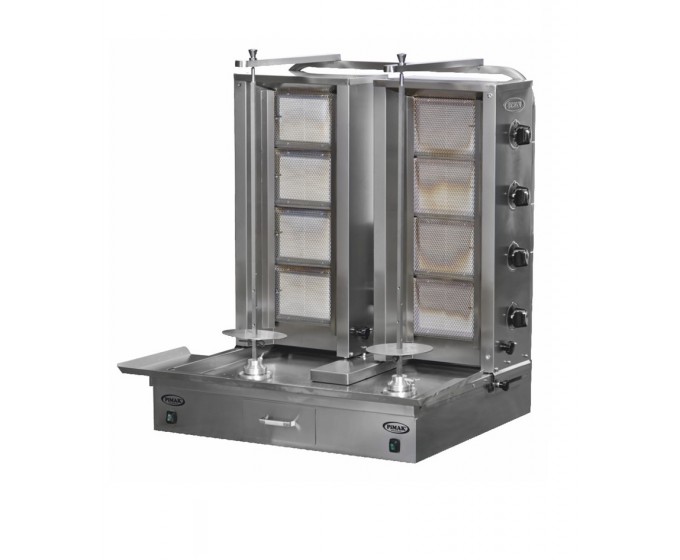 Gas Shawarma Machines : 3 Radian Bottom Motor Gas (CE) Doner ...