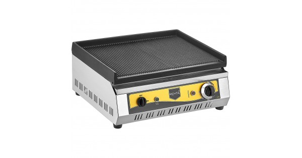 Electric Griddles : 50 cm Full Ribbed cast iron commercial ...