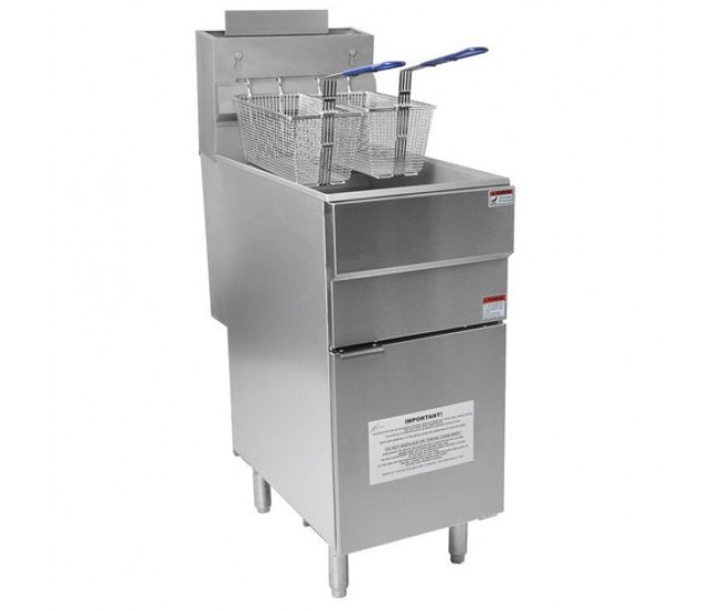 101071 - GF120 4 Burner Single Tank Gas Fryer with Twin ...
