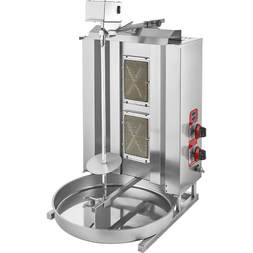 Gas Shawarma Machines : 2 Burner Automatic spinning Shawarma ...